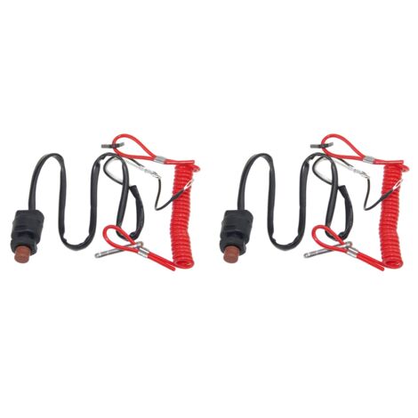2X Outboard Cut Off Switch, for Yamaha Tohatsu Tether Emergency Kill ...