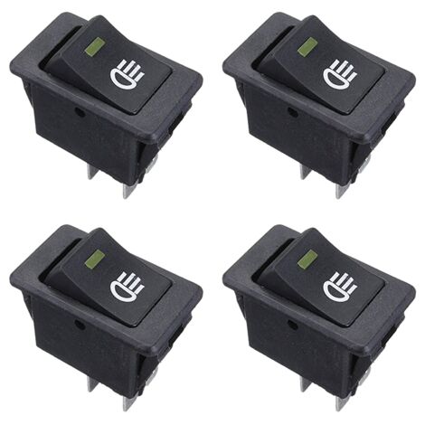 4X 12V Universal Fog Lights Rocker Switch LED Car Lamp - Yellow LED
