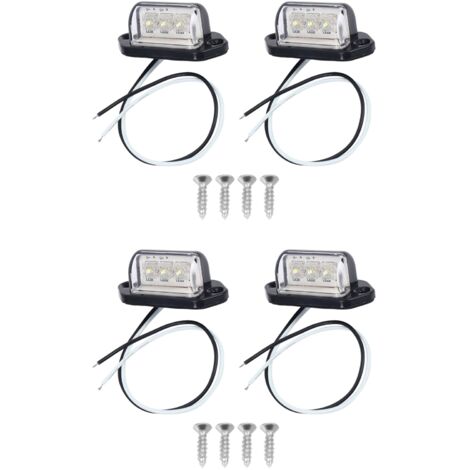 Number Plate Lights LED License Plate Light Rear Lamps Universal 12V ...