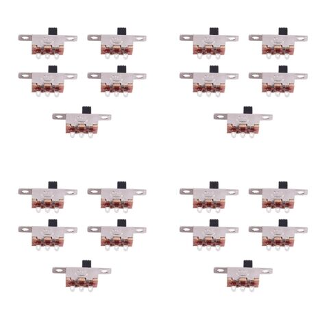 5 Pcs x On-Off 2 Position SPDT 1P2T Panel Mini Slide Switch Solder Lug SS12F15G3