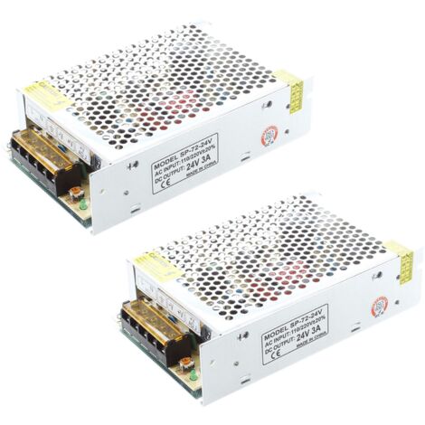 AC 110/220V 24VDC 3A 72W Power Supply Transformer for LED Flexible ...