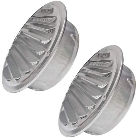 6Inch Louvered Grille Cover Vent Hood Wall Air Vents with Built-in Fly Screen Mesh - 304 ...