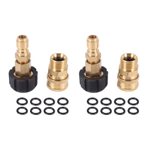 Pressure Washer Adapter Set, Quick Connector, M22 14mm Swivel to M22 Metric Fitting,M22-14 ...