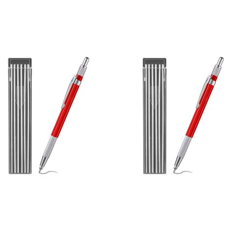Welders Pencil with 12PCS Silver Streak Refills, Metal Marker ...