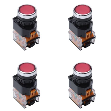 4X LA38-11/203 Push Button Momentary Heavy Duty Power Press Switch Red