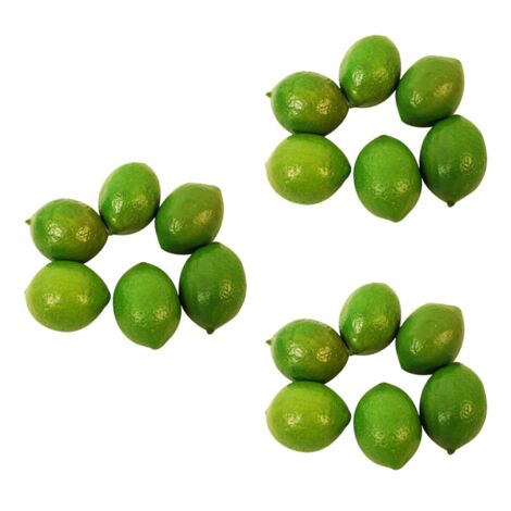 6 x Realistic Lifelike Artificial Plastic Lime Lemon Fruit Food Fake ...
