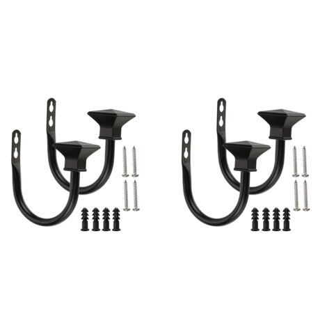 Set of 4 Square Metal Decorative Curtain Hold Backs, Wall Mounted ...