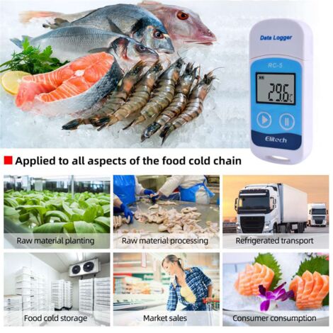 8X ELitech RC-5 High-Precision Digital USB Temperature Data Logger for ...