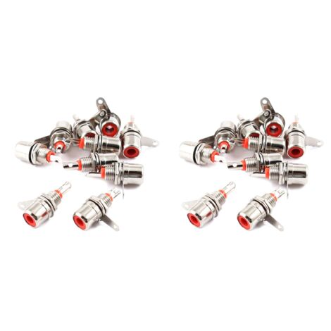 Rca Phono Chassis Panel Mount Rca Female Connector Socket 20 Pcs