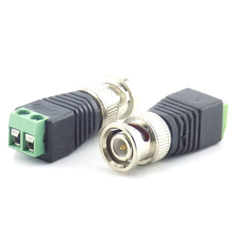 10pcs Male Metal BNC Connector with DC Connector Plug Screw Terminal ...