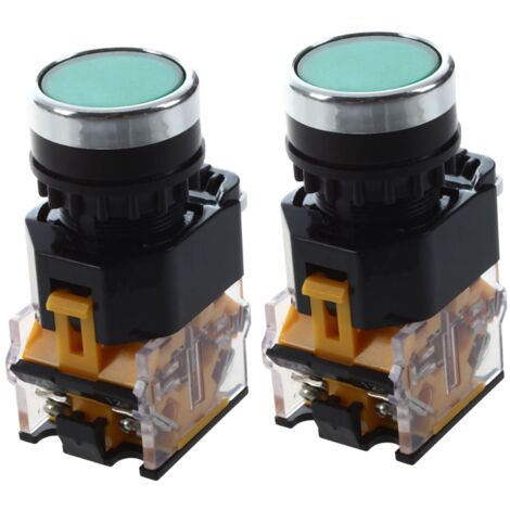 LA38-11/203 Push Button Momentary Heavy Duty Power Press Switch Green ...