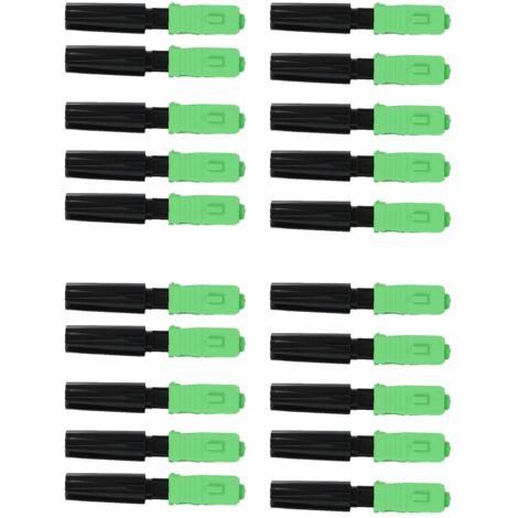 10pcs Ftth Embedded Quick Connector SC/APC Green Plastic Fiber Optic ...