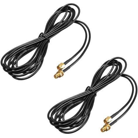 3M WLAN Verl？ngerung Antennenkabel RP SMA Stecker - RP SMA Buchse WiFi Router X2 I080816