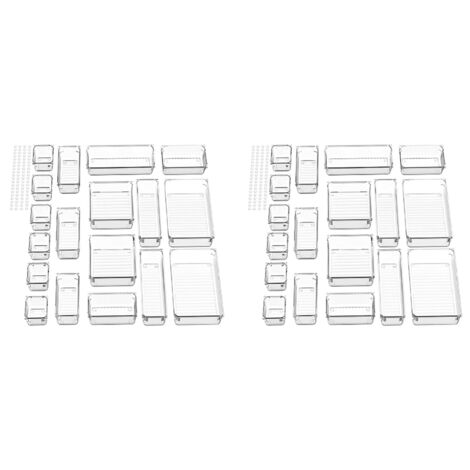 36PCS Separate Drawers Organiser System, Non-Slip Drawer Organiser ...