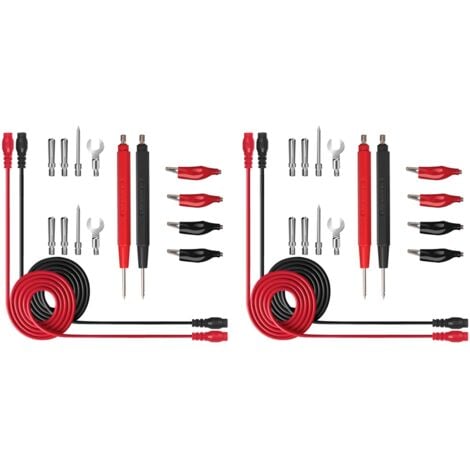 16Pcs Multimeter Test Probe Test Leads Kit Replace Test Wires Probes ...