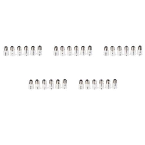 SmartDealsPro 6-Pack E12 to E14 White Bulb Converter LED Light Holder ...