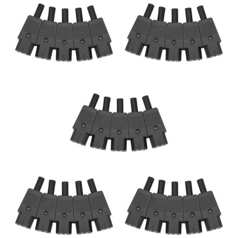 25PCS IEC 320 C13 Female Plug Adapter 3Pin Socket Power Cord Rewirable ...