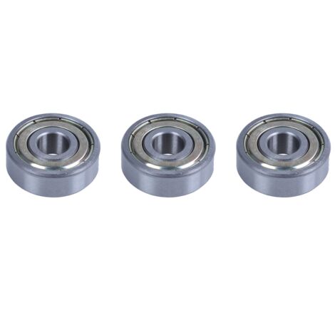 3 Pcs 8 x 24 x 8mm Metal Shielded Deep Groove Miniature Ball Bearing ...