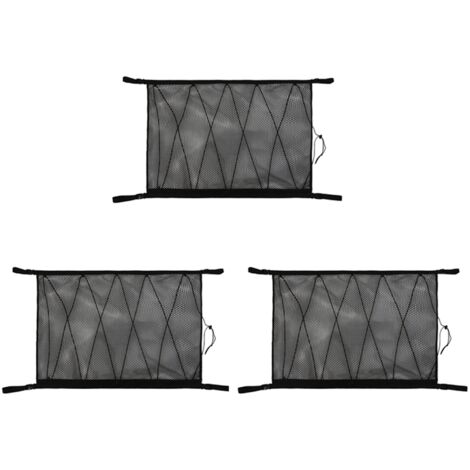 3X Car Ceiling Storage Net Pocket Roof Interior Cargo Net Bag Car Trunk ...