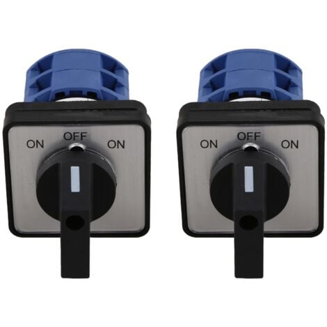 uxcell？ AC660V 25A 2-Pole 3-Position Momentary Plstic Rotary Changeover ...