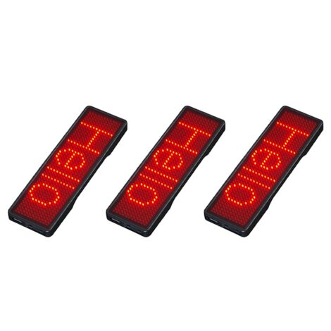 Bluetooth LED Name Badge Rechargeable Light Sign DIY Programmable ...