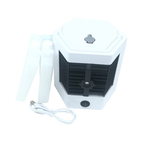 Mini Air Conditioning Fan Desktop Cooler USB Portable Humidifier Water ...