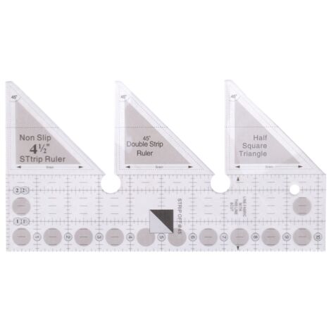 Creative Ruler Grids 45 Degree Double Strip Ruler Non-Slip Quarter ...