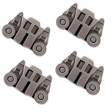 Dishwasher Wheels 4 Packs W10195417 Dishwasher Wheel with STEEL Screws ...