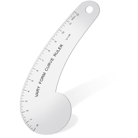 Vary Form Curve Ruler 12Inch Solid Metal French Curve Hip Curve Ruler ...