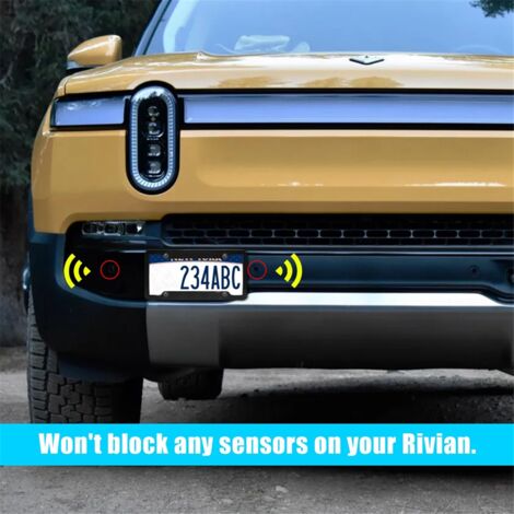 License Plate Bracket for Rivian R1T R1S 2022-2024, Front Tow Hooks ...
