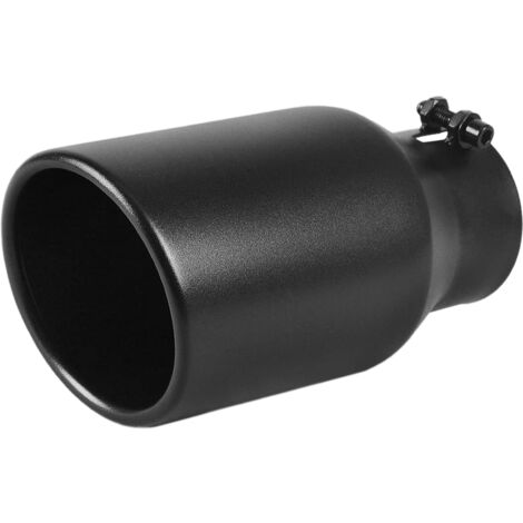 3 Inch Inlet Black Exhaust Tip 3 x 4.5 x 9 Black Paint Finish Stainless ...