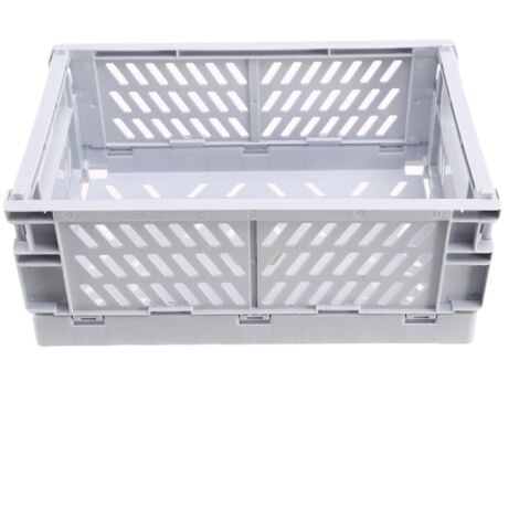 Collapsible Crate Plastic Folding Storage Box Basket Utility Cosmetic ...