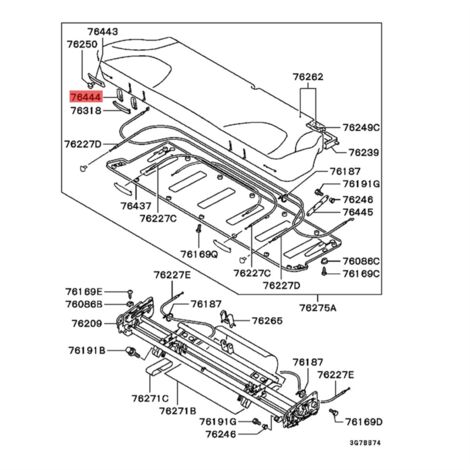 MR610573 2Nd Row Seat Back Recline Knob Frame for Mitsubishi Montero ...