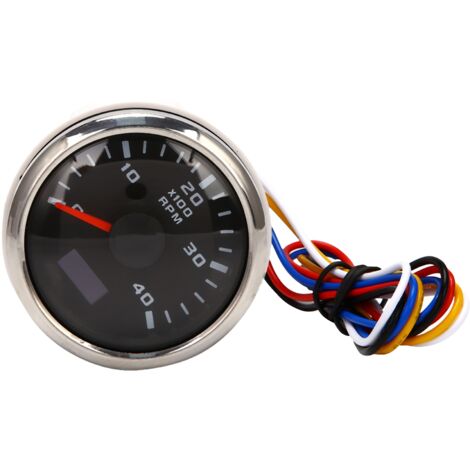 52mm pointer tachometer 0-4000 RPM outboard speedometer 9-32V with red ...