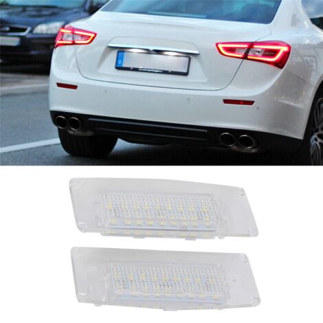 2x LED License Plate Light Tag Lamp for Maserati Ghibli III M157 2014 ...