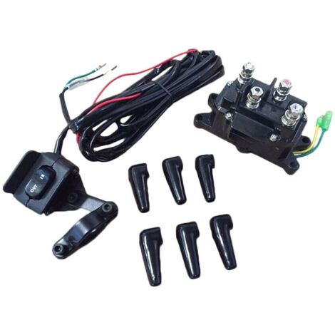 12V Winch Relay Kit Winch Rocker Thumb Dashboard Switch UTV Electromagnetic Relay Suitable for ...