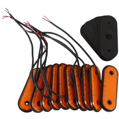 10x 20LED yellow Side marker light 24V LED Rear clearance Lamp Tail ...