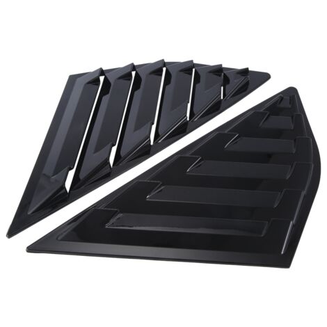 Bright Black Car Rear Window Blinds Side Tuyere Louvers Vent Cover for ...