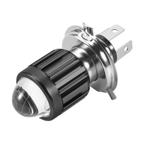 H4 Motorcycle Mini LED Projector Headlight Bulbs Dual Colors White ...