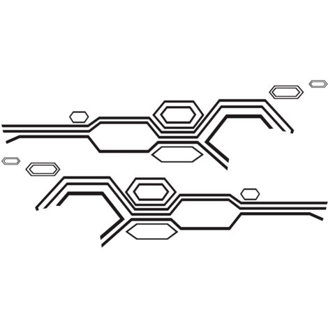 Car Side Stickers DIY Lattice Stripe Sticker Racing Sports Decal Auto ...