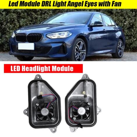 1Pair Front Headlight LED Angel Eyes Module with Fan 63117466543B ...
