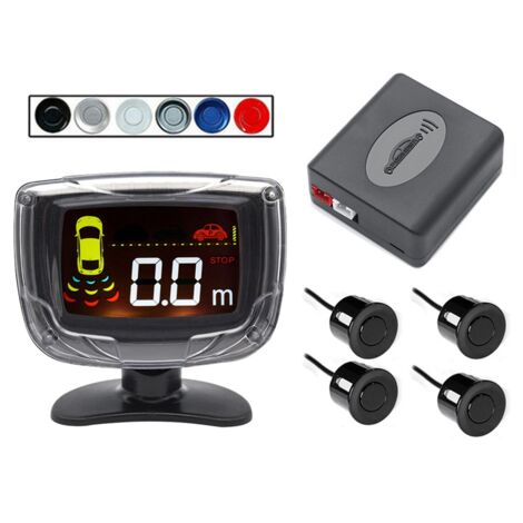 Wireless Parking Sensor Kit LCD Display 4 Radar Probes 65DB Buzzer ...