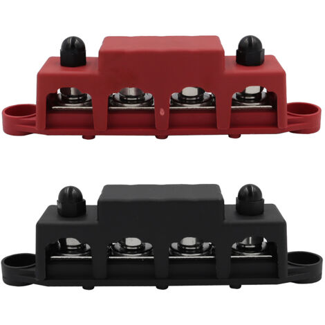 2Pcs M8 M10 250A 4 Post Power Distribution Block Terminal Studs Wiring Busbar Battery for Car Rv ...