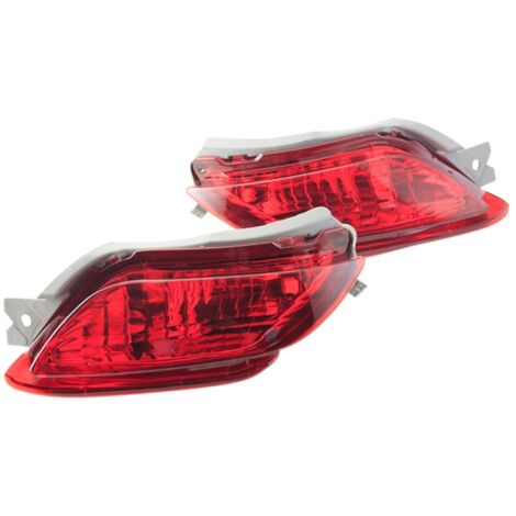 1Pair Car Rear Bumper Fog Light Parking Warning Reflector Taillights ...