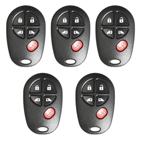 Xhorse XKTO08EN Universal Wire Remote Key Fob 5 Button for Toyota Style ...