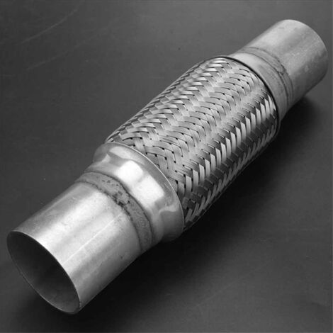Exhaust Flex Pipe Stainless Steel Double Braid 2 X 6 Inch with Ends 10 ...