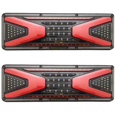 2 PCS 24V Truck LED Rear Tail Light Trailer Warning Lights For Stop ...