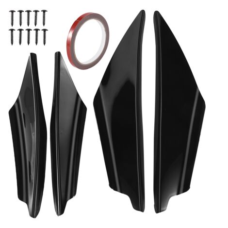 4pcs Front Bumper Canards Splitter Body Diffuser Fins Body Spoiler ...