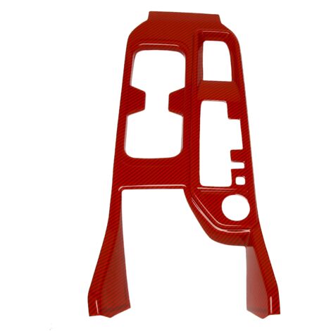 Car Gear Shift Panel Trim Red Carbon Fiber Central Control Gear Shift ...
