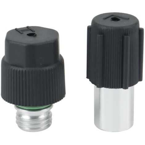 2pcs AC Charging Port Service Hi/Low Ball Valves With Black Caps For GM ...